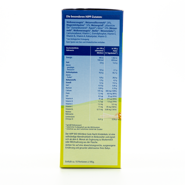 HiPP Organic Good Night Milk Porridge - Biscuit (6+ Months) - 450g ...